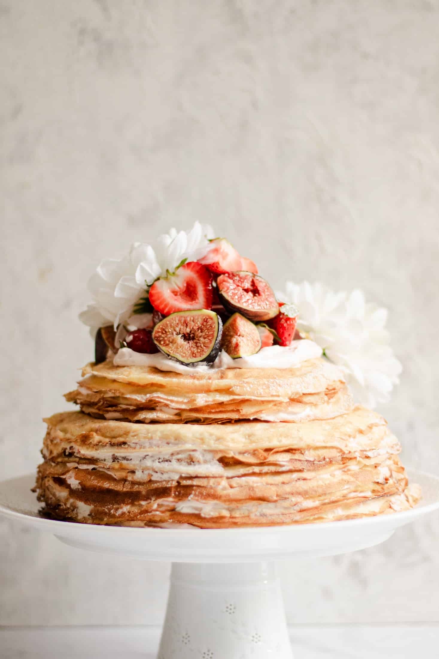 French Elegance in Every Layer: Mille Crêpe Cake With Jam and Whipped ...