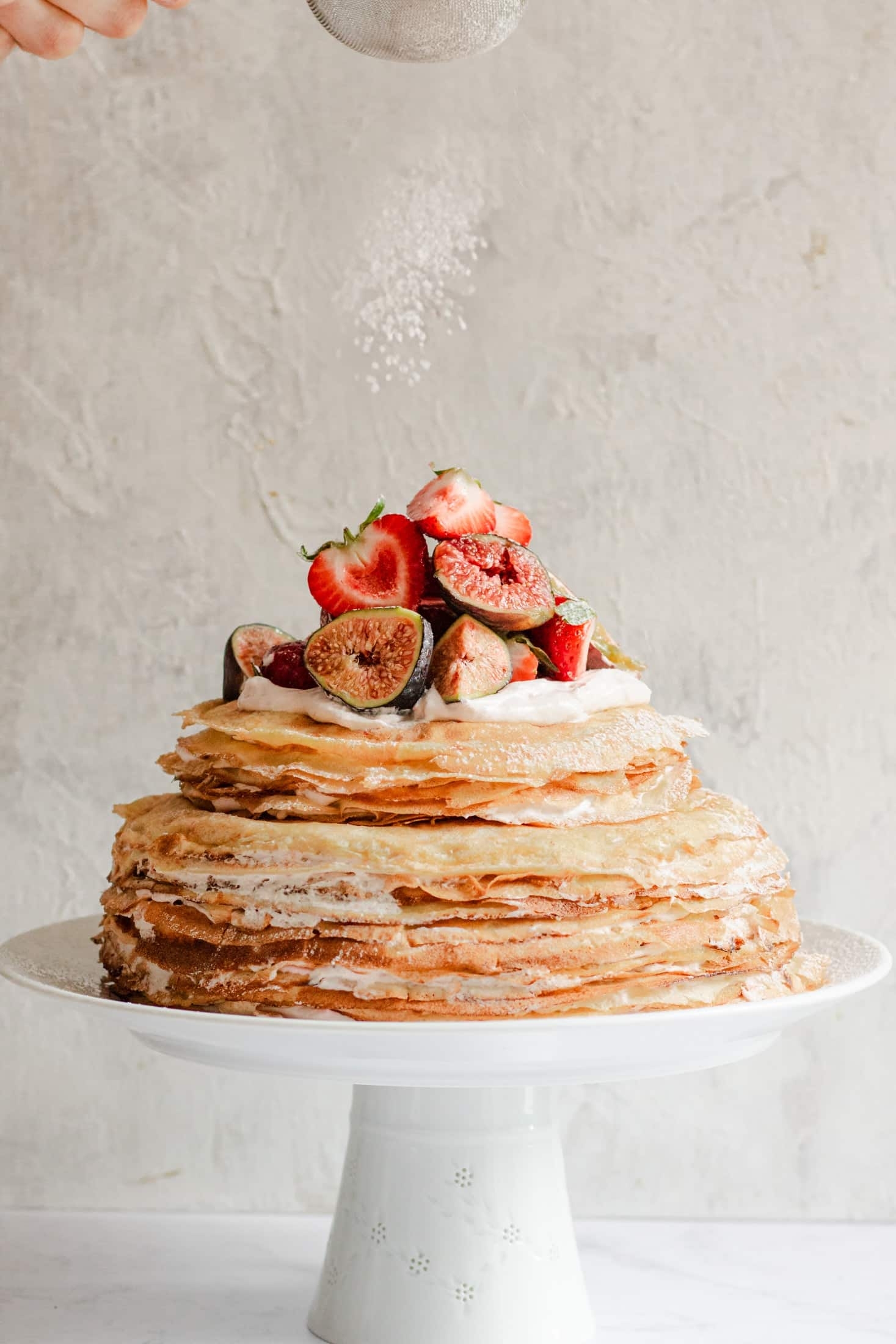 French Elegance in Every Layer: Mille Crêpe Cake With Jam and Whipped ...