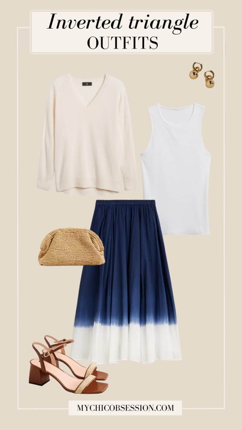 How to Dress an Inverted Triangle Body Shape (& Outfits!) - MY CHIC ...