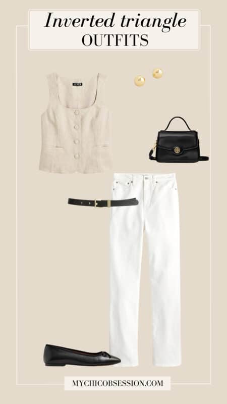 How to Dress an Inverted Triangle Body Shape (& Outfits!) - MY CHIC ...